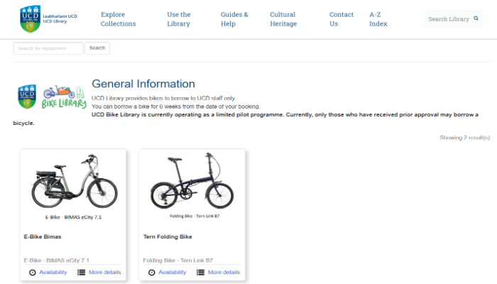 UCD Bike Library FAQs - UCD Energy Institute