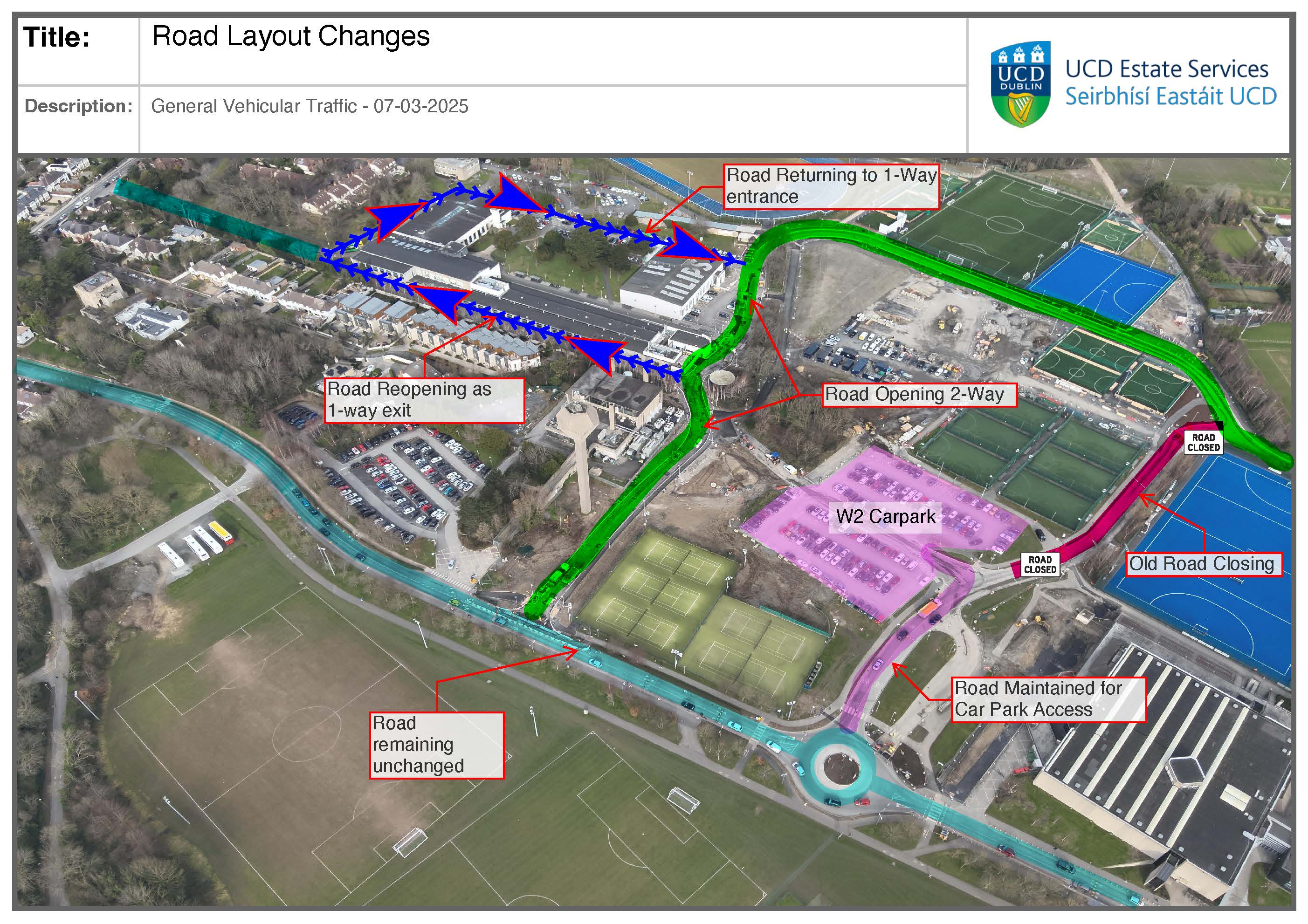 SA-250304: Road Layout Changes Water Tower & UCD Sports Centre - UCD ...