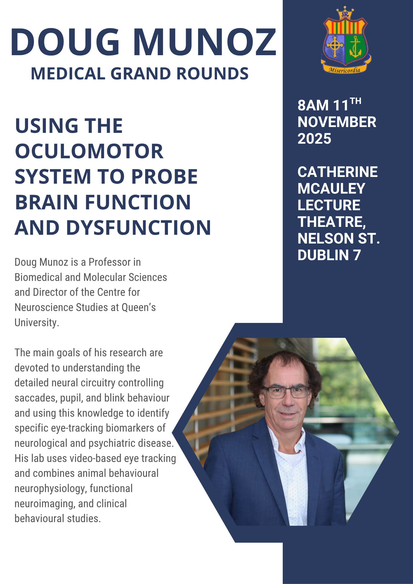 Prof Doug Munoz Grand Rounds at MMUH - UCD Health Affairs